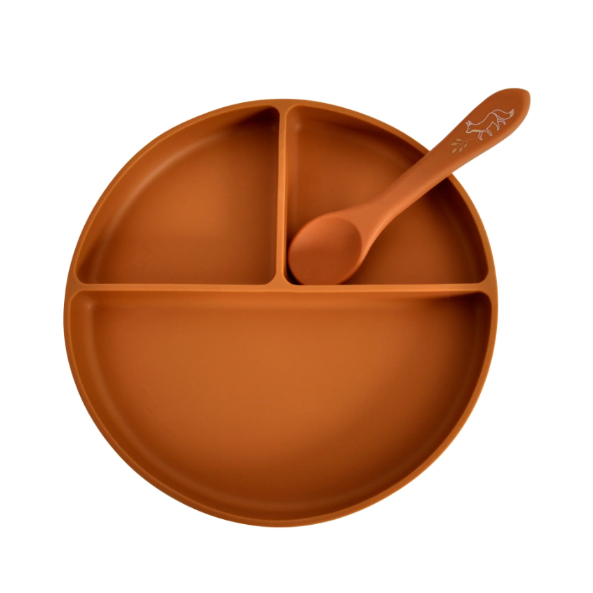 Silicone Plate & Spoon Set - Fox – The Village Kids Store