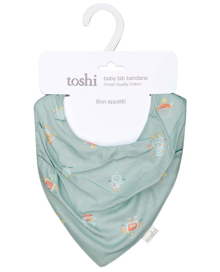 Toshi Bandana Bib Joyride Robots – The Village Kids Store